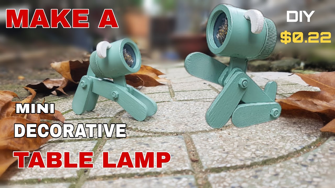 DIY mini decorative table lamp || Step-by-step instructions || Easy ...