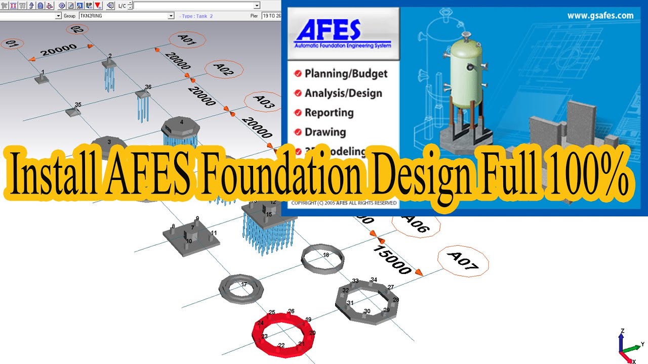 How to Install AFES Foundation Design Full 100% - YouTube