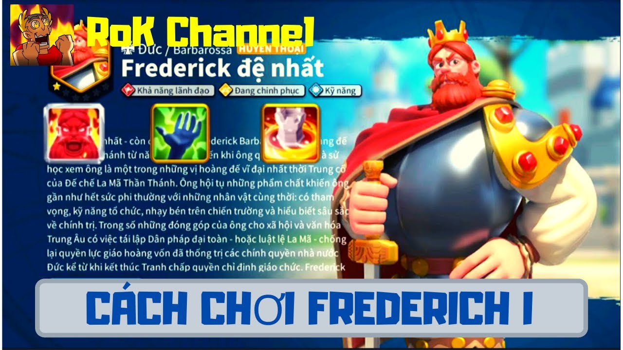 Cách nâng tài năng cho Frederick I trong Rise Of Kingdoms - YouTube