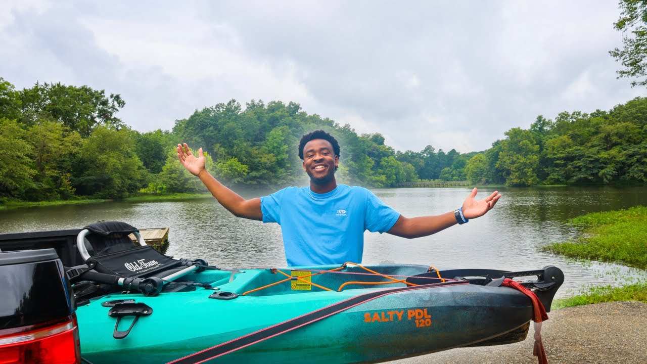 Kayak Pond Hopping Trophy Lakes For BIG BASS (Old Town Salty PDL 120 ...