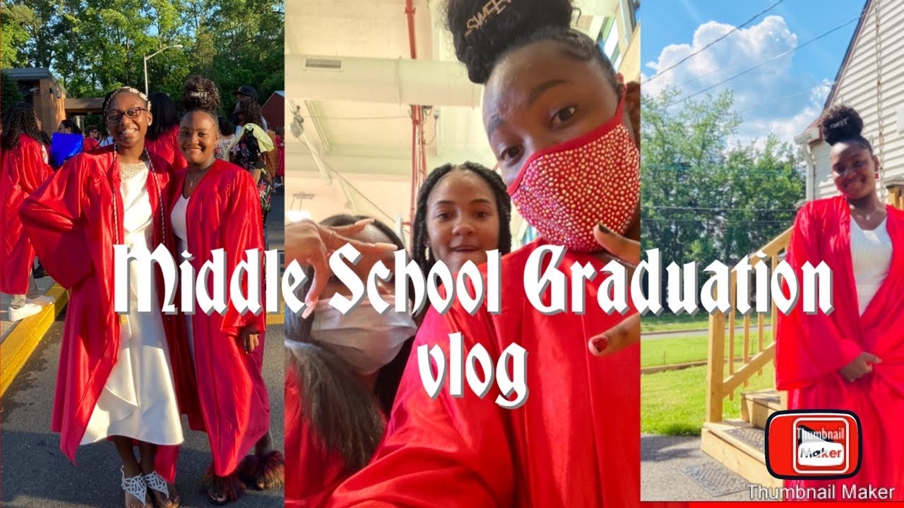 Graduation Vlog - Graduating from Middle School🏫 😌 - YouTube