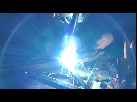 Slo-motion video of Marines welding