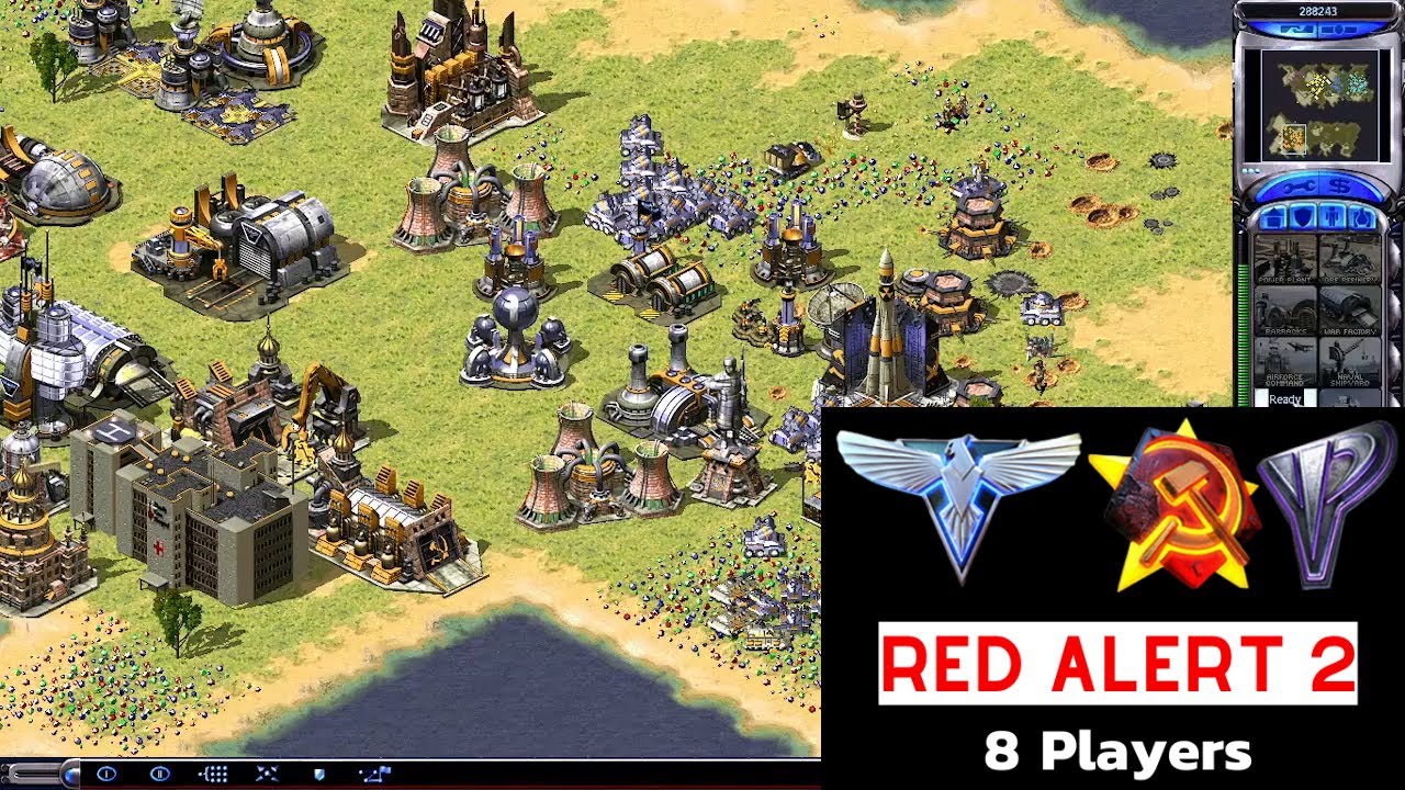 Red Alert 2 Yuri's revenge: Team work+ map 8 Players - YouTube