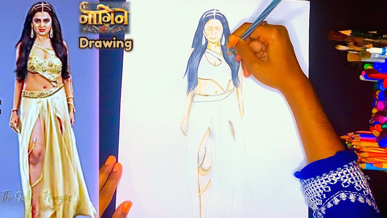Drawing of Tejaswi Prakash as Pragati Sarvashreshtha Shesh Naagin in ...
