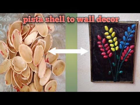 pista shells wall decor #diy #art #trending #viralvideo #pistashellart ...