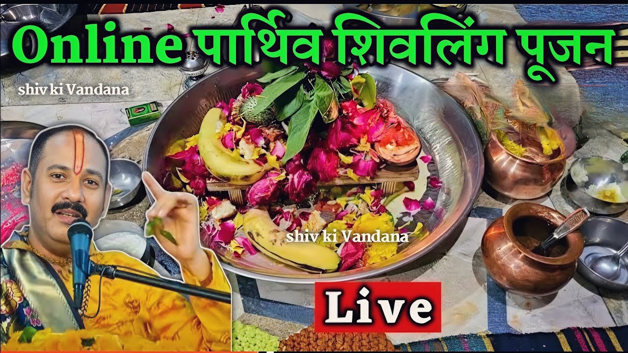 🔴Online Live Parthiv Shivling Pujan 🚩 | Pradeep Mishra online Parthiv ...