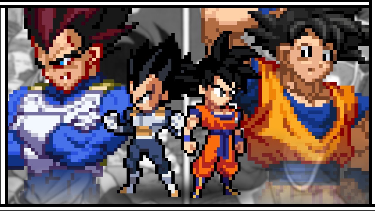 Goku vs Vegeta Sprite Animation Joint (Hosted by Maple Riot) - YouTube