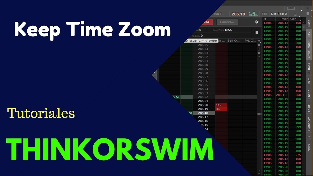 Thinkorswim Tutorial | Keep time zoom | Como optimizar gráfica de una ...