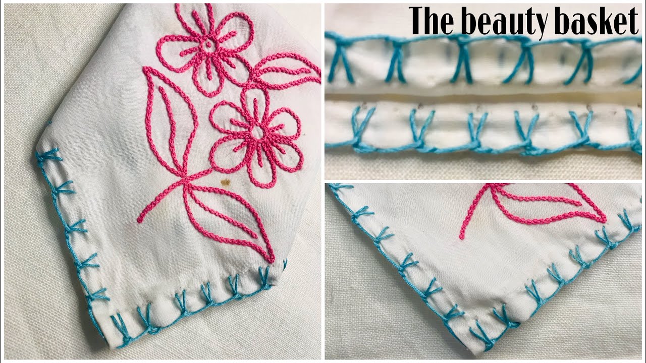 German knot stitch | how to stitch german knot | edge embroidery stitch ...