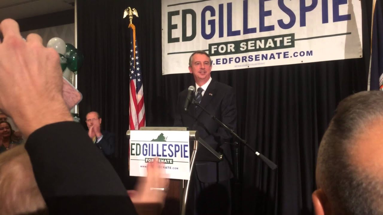 Speech by Republican senatorial candidate Ed Gillespie on election ...