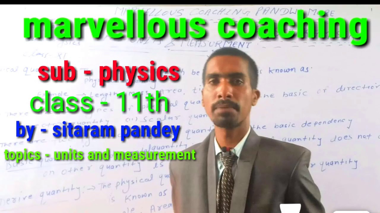 units and measurement class 11th topic by Sitaram pandey - YouTube
