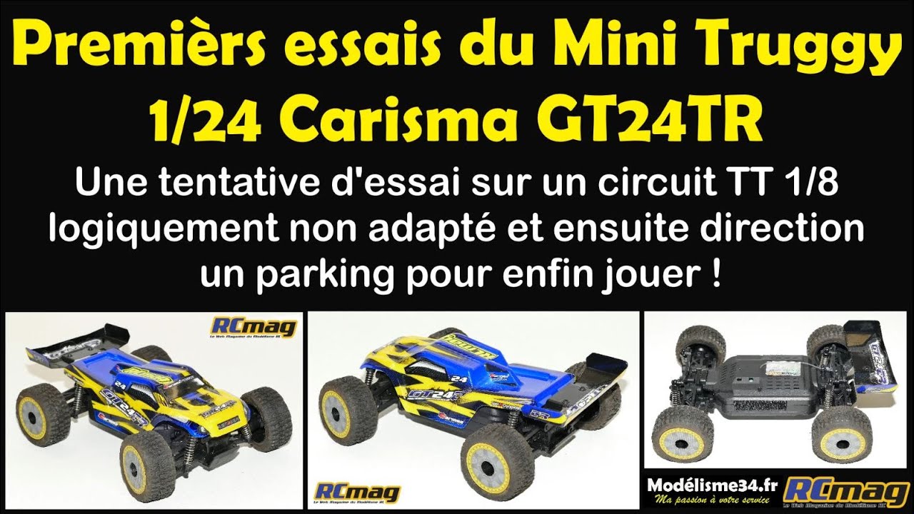 Premiers essais du Mini Truggy Brushless 1/24 Carisma GT24TR. Cela ...