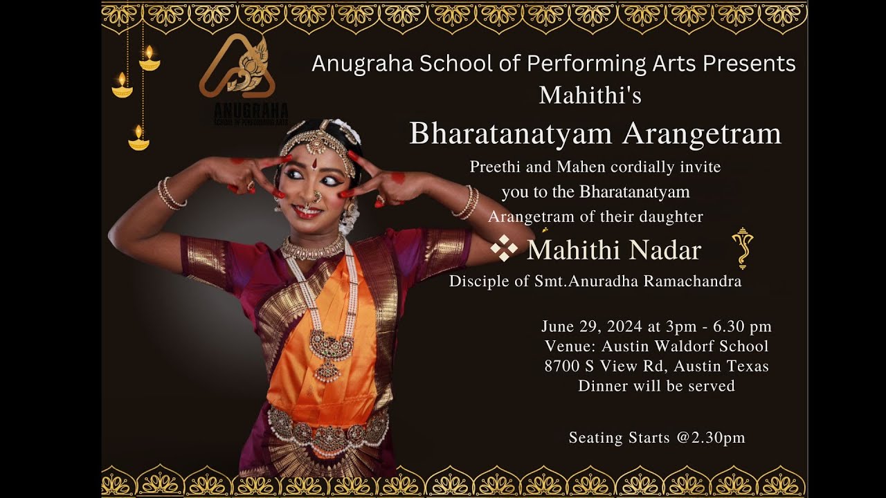 Mahithi Nadar's Bharathanatyam Arangetram Full Video - YouTube