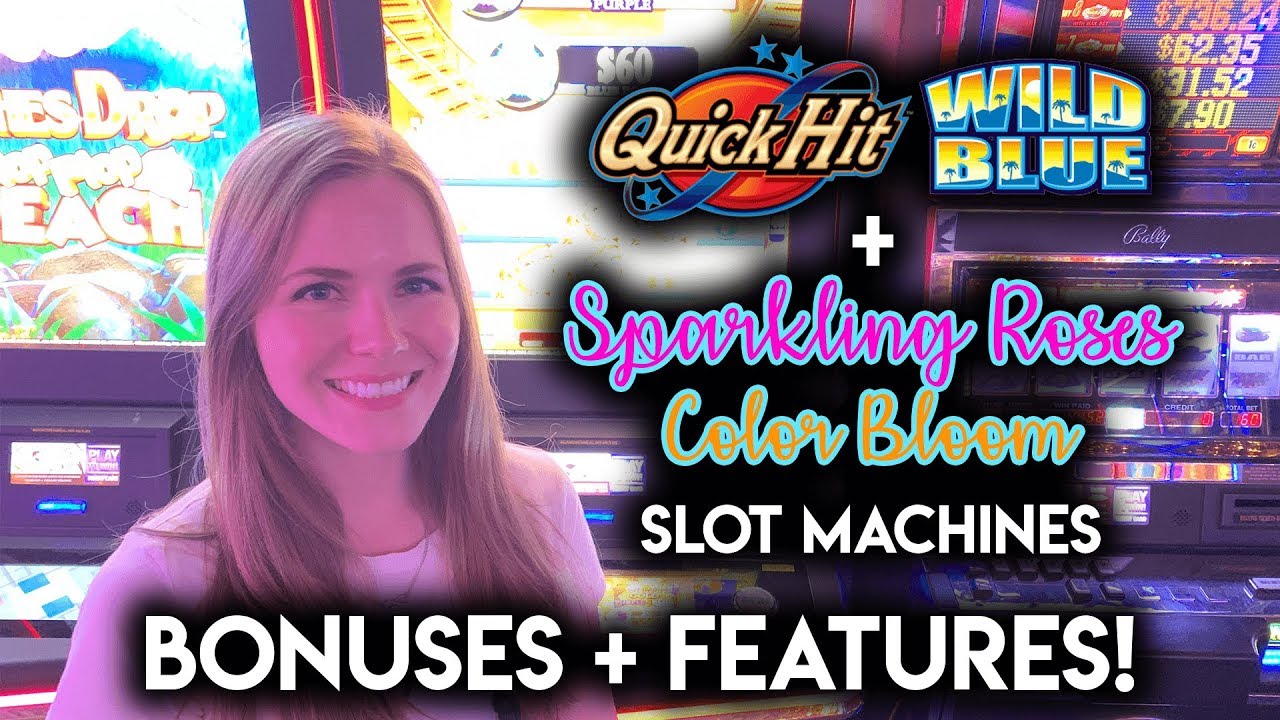 BONUSES + Features! NEW Sparkling Roses Color Bloom Slot Machine! - YouTube