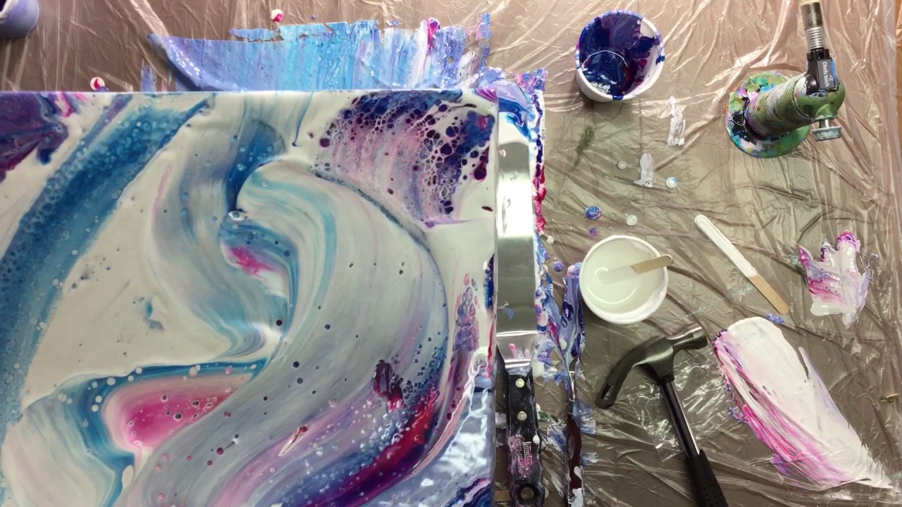 ( 029 ) Acrylic pouring overload on silicone (request) - YouTube
