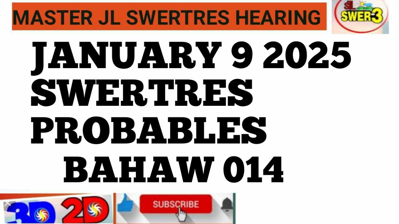 JANUARY 9 2025 MASTER JL SWERTRES HEARING ALL DRAW GUIDE STL HEARING ...