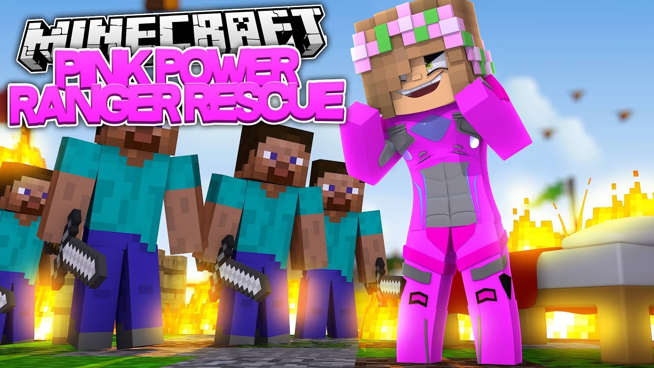 WHERE IS THE PINK POWER RANGER?? Minecraft Bed Wars w/ Little Kelly ...