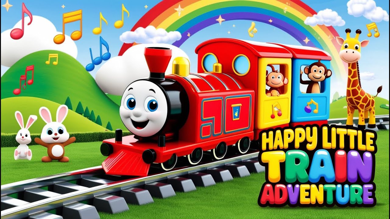 Happy Little Train Adventure 🚂 | Fun Kids Rhyme with Animals, Jungle ...