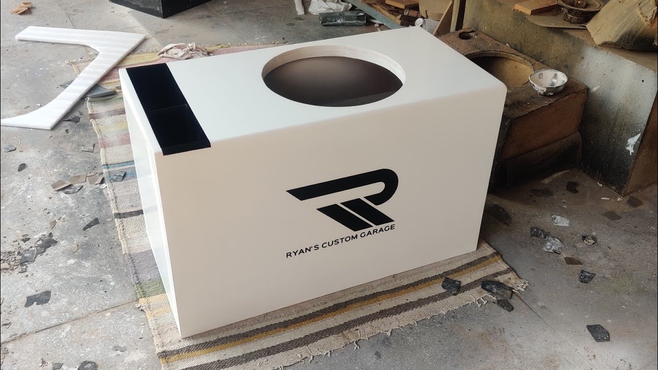 PU White Paint Subwoofer Enclosure !! Glossy Paint Enclosure !! - YouTube