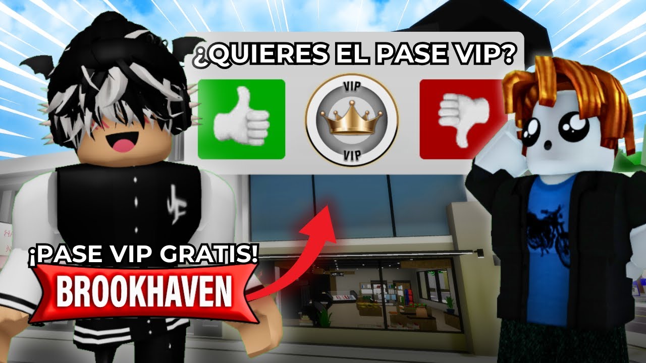 ¡REGALE EL PASE VIP EN BROOKHAVEN! 😱 - ROBLOX - YouTube
