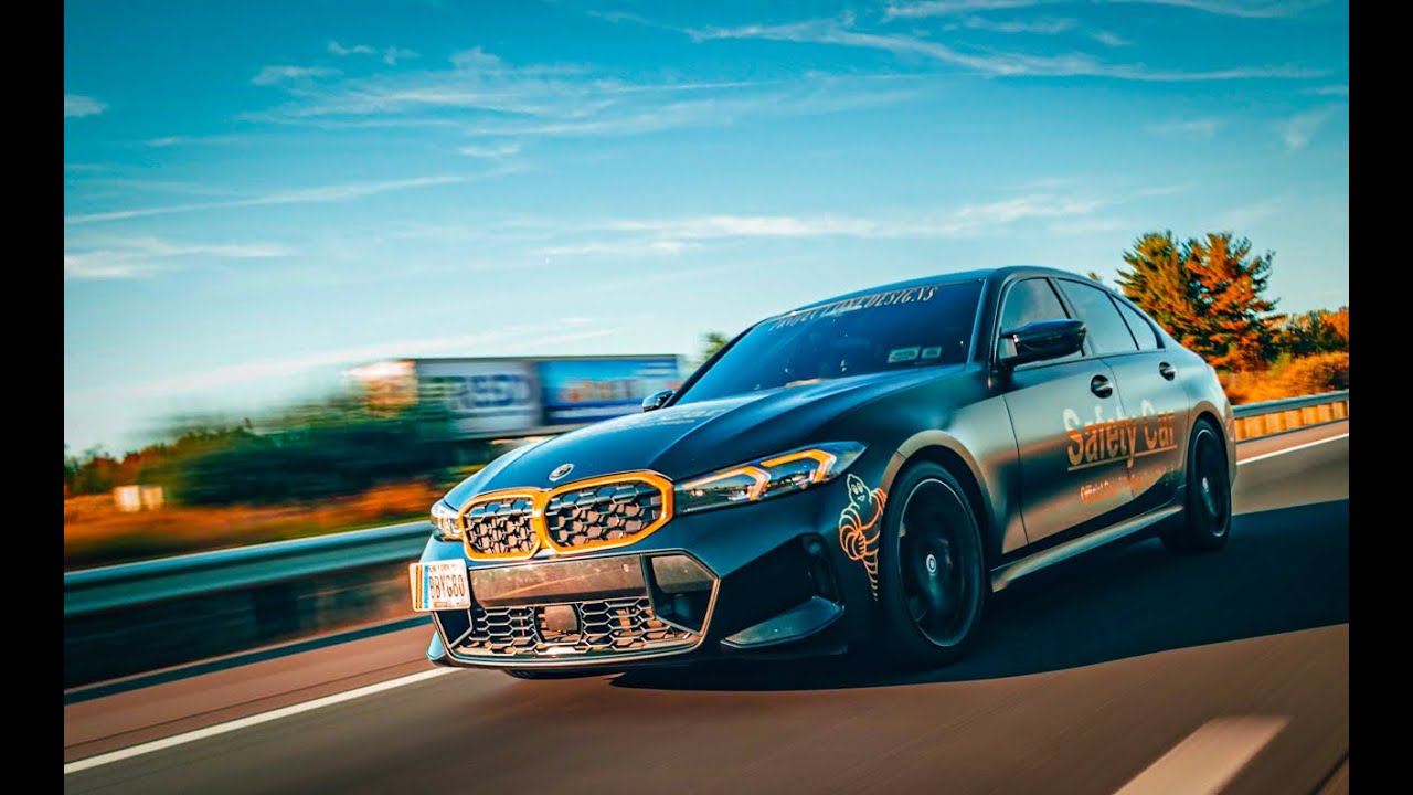 Wrapping A BMW M340i in a Livery Safety Car Design - YouTube