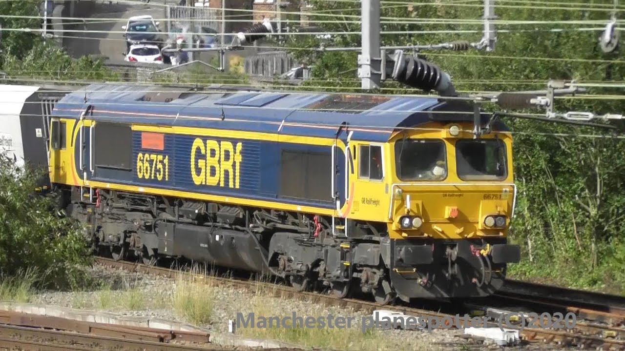 (HD) GBRF Class 66751 On 6H56 Hope Street Peakstone To Peak Forest At ...