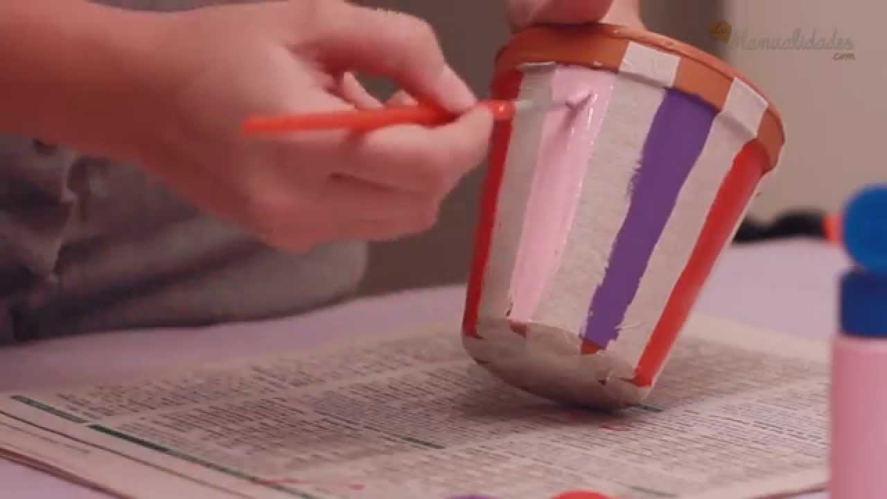 Cómo pintar Macetas de barro - YouTube
