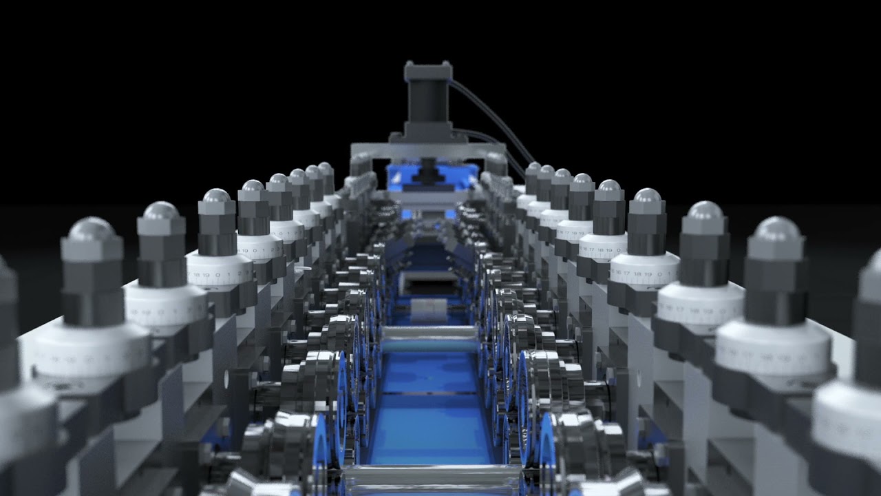 Outer Frame Width Adjustable Roll Forming Machine - YouTube