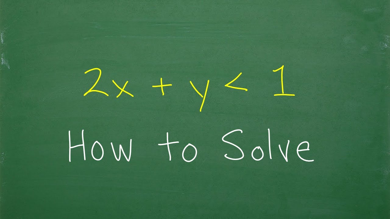 2 variable Inequality – How to solve step-by-step… - YouTube