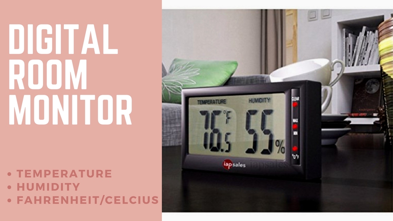 Easy to Read Digital Room Monitor - YouTube