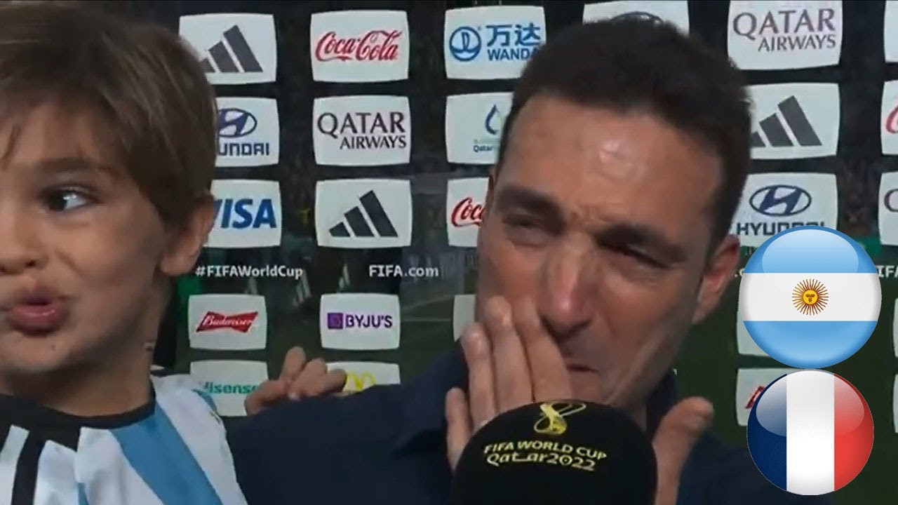 Argentina3-3 (4-2) France I Lionel Scaloni CRYING after ARGENTINA WIN ...