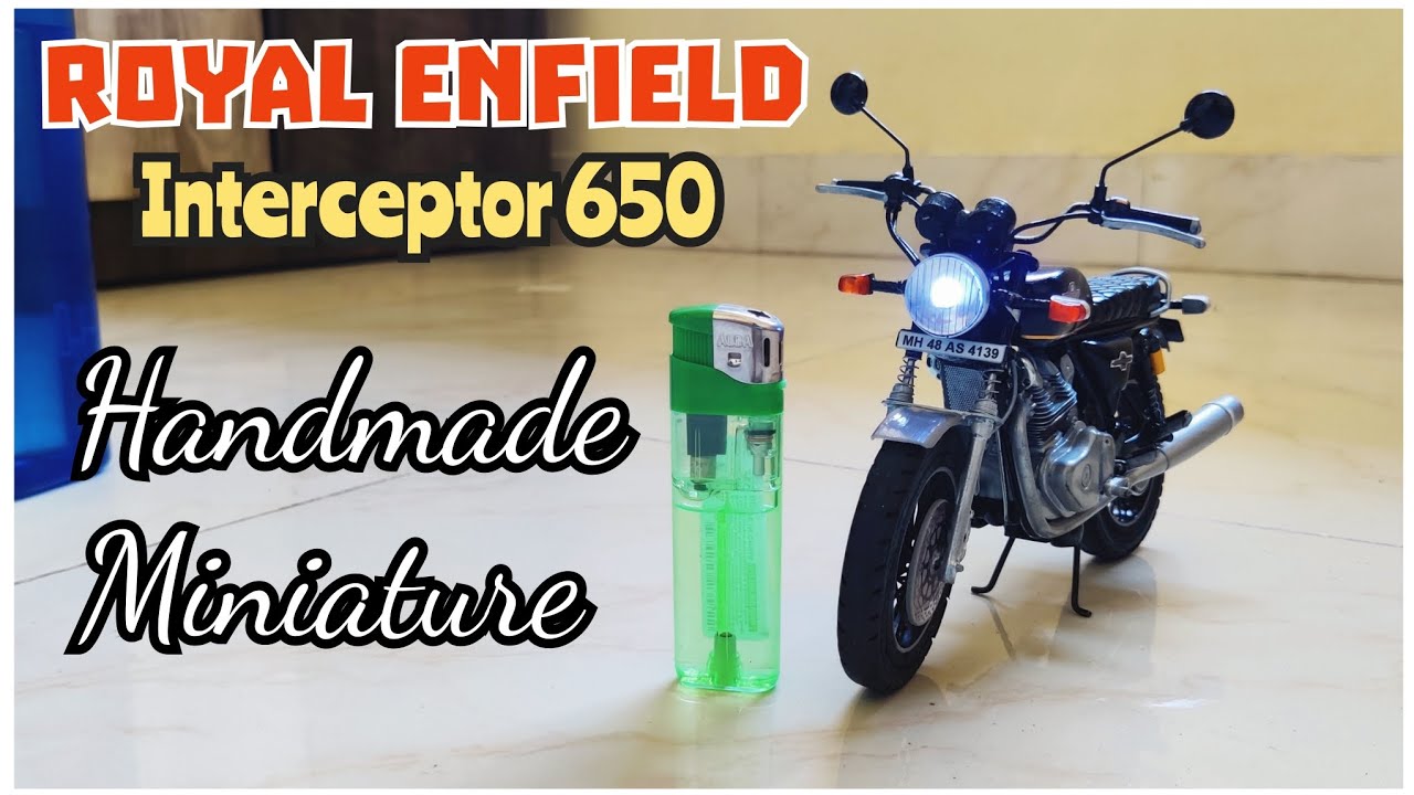 Royal Enfield Interceptor 650 Miniature Model | Handmade Miniature by ...