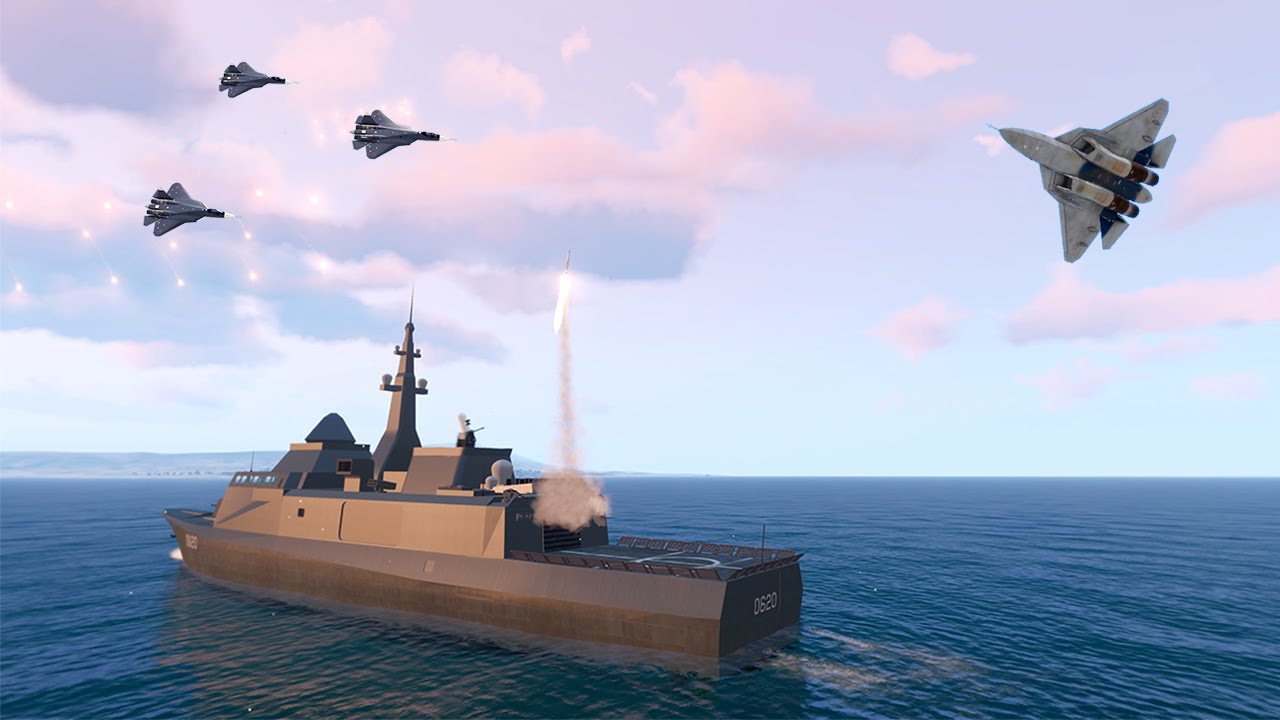 Russian SU-57 Fighter Jets Destroyed by Ukraine Battleship VLS Missile ...