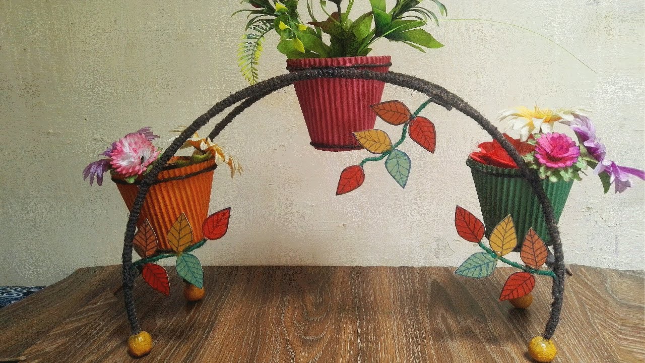How To Make Flower Vase From Waste Material | DIY Best Out Of Waste ...