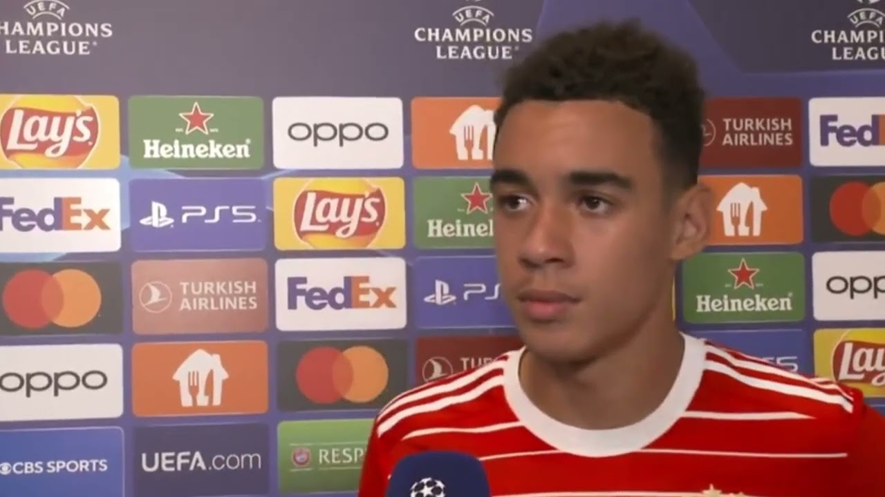 Man Of The Match Jamal Musiala's post-match interview after Bayern 2-0 ...