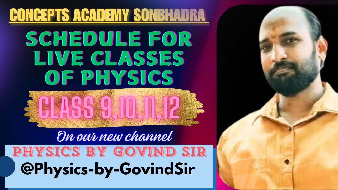 BIG UPDATE | LIVE CLASSES SCHEDULE | PHYSICS BY GOVIND SIR | CBSE EXAM 2025 | LINK IN ...