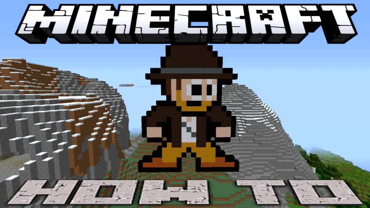 Minecraft ~8 Bit~ HOW TO : Indiana Jones ( Tutorial ) /W Killerkev ...