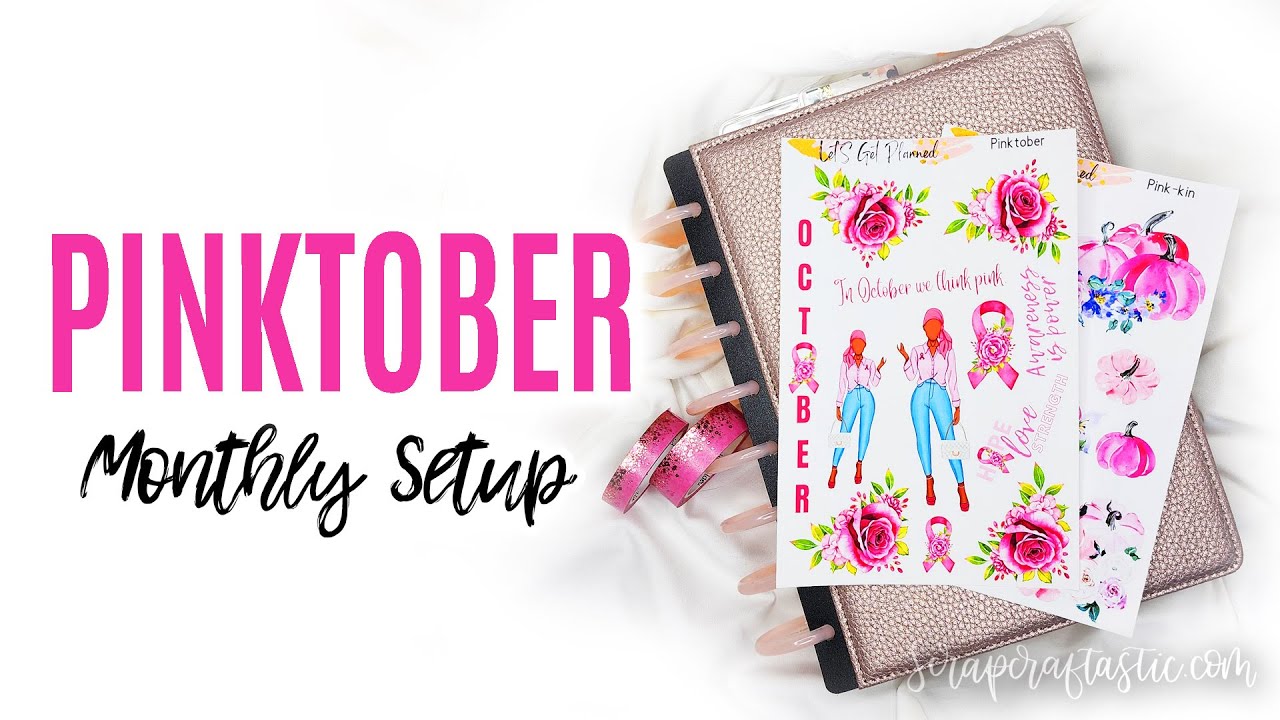 OCTOBER 2022 Pinktober Calendar Monthly Setup Disc Bound DIY Planner ...