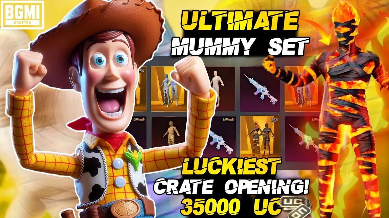 BGMI MUMMY M416 CRATE | ULTIMATE SET CRATE OPENING |35000UC| LAVA MUMMY ...