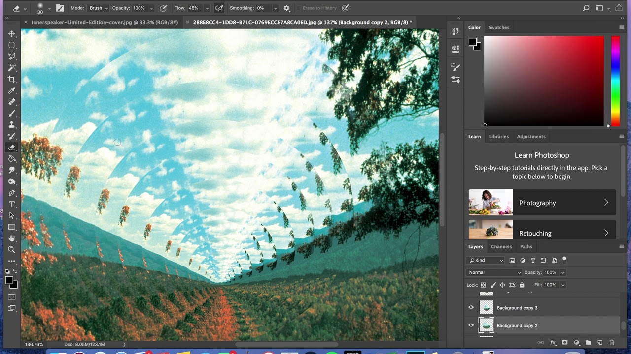 Recreating the Innerspeaker album cover in Photoshop - YouTube