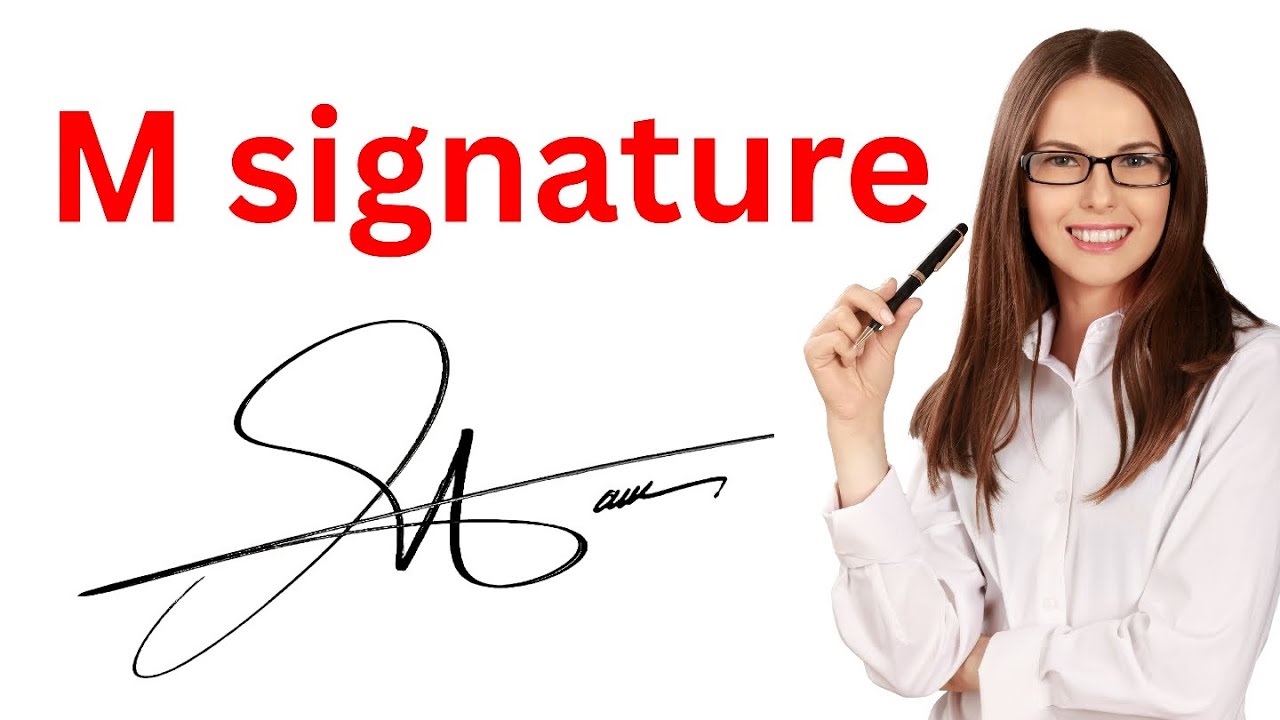 M letter signature style | How to sign the letter M | Signature ideas ...