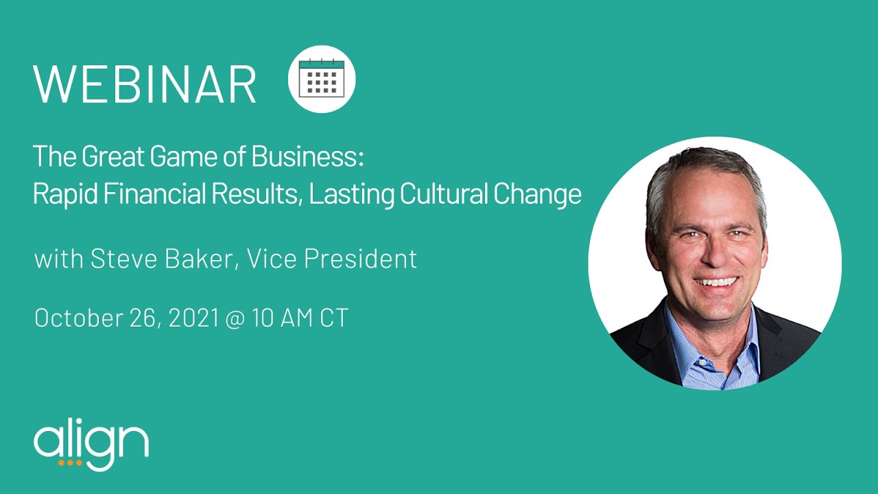 Webinar: The Great Game of Business with Steve Baker - YouTube