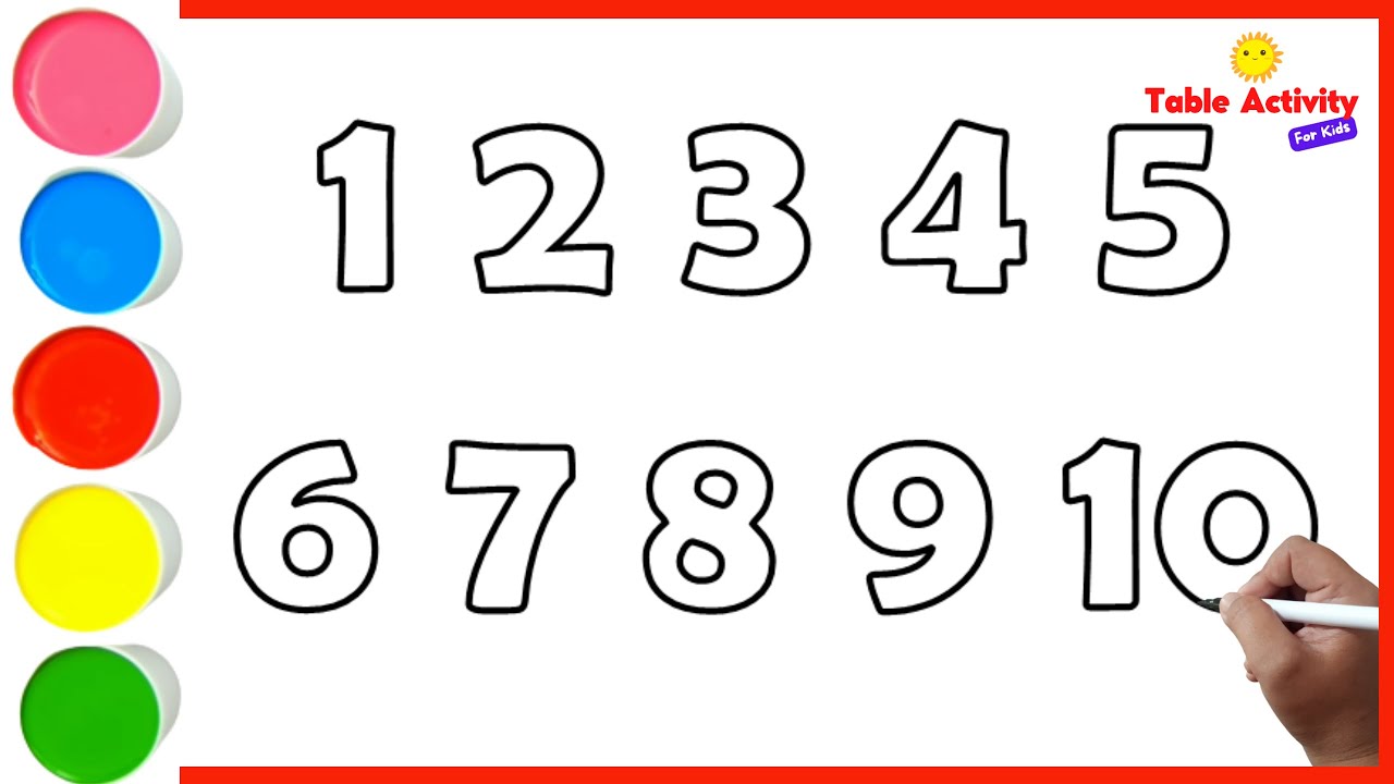 Learn Number For Kids | Writing And Coloring Numbers | How To Write ...