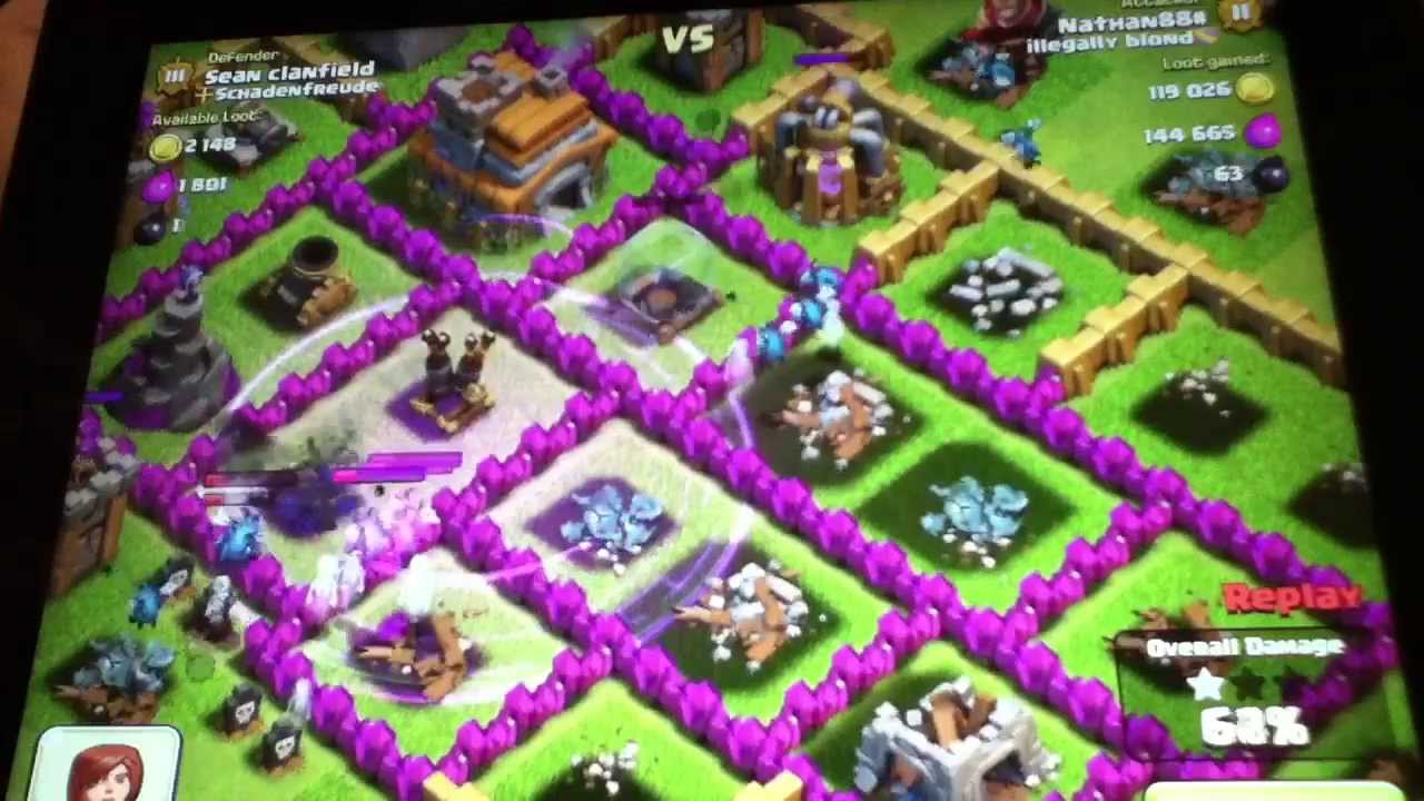 Clash of clan / 90 minions raid with Nathan!!!! - YouTube