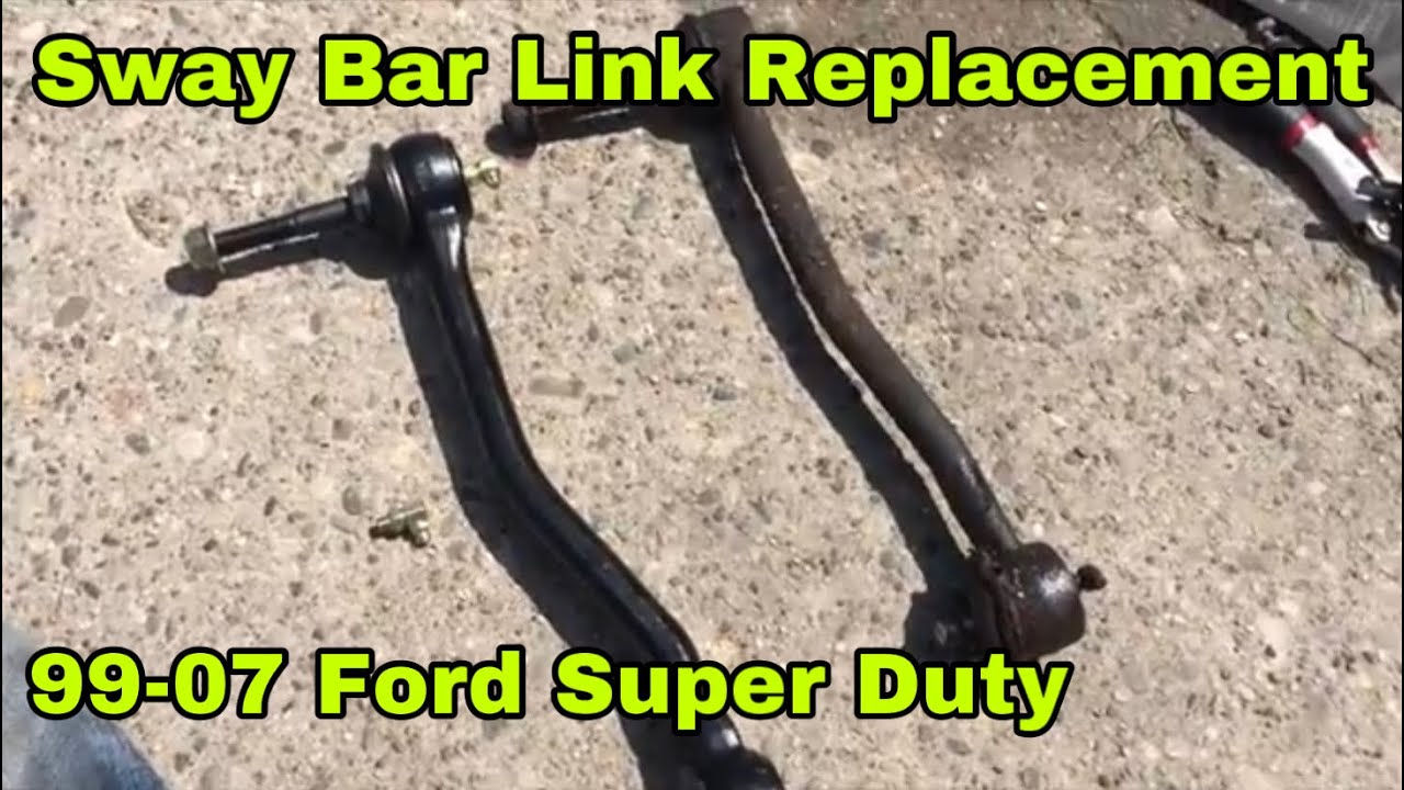 How to change front sway bar links DIY 99-07 Ford Super duty - YouTube