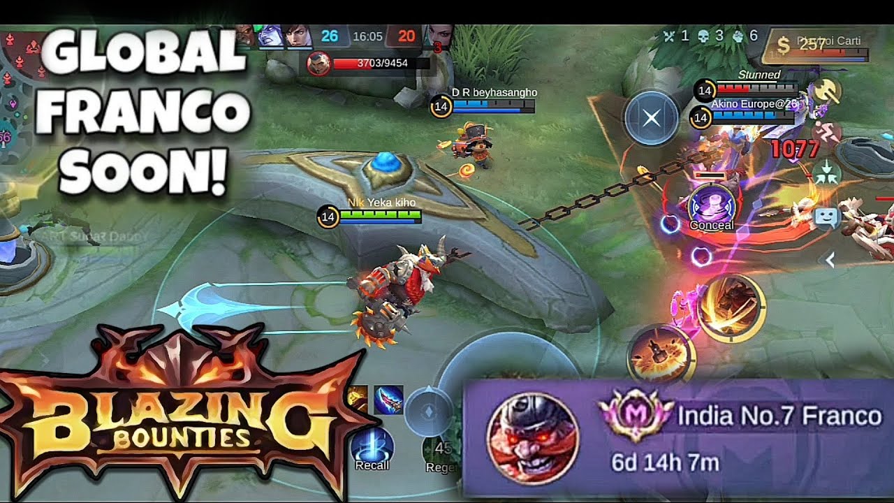 mobile legends Franco damage build 2024 Franco global soon! - YouTube