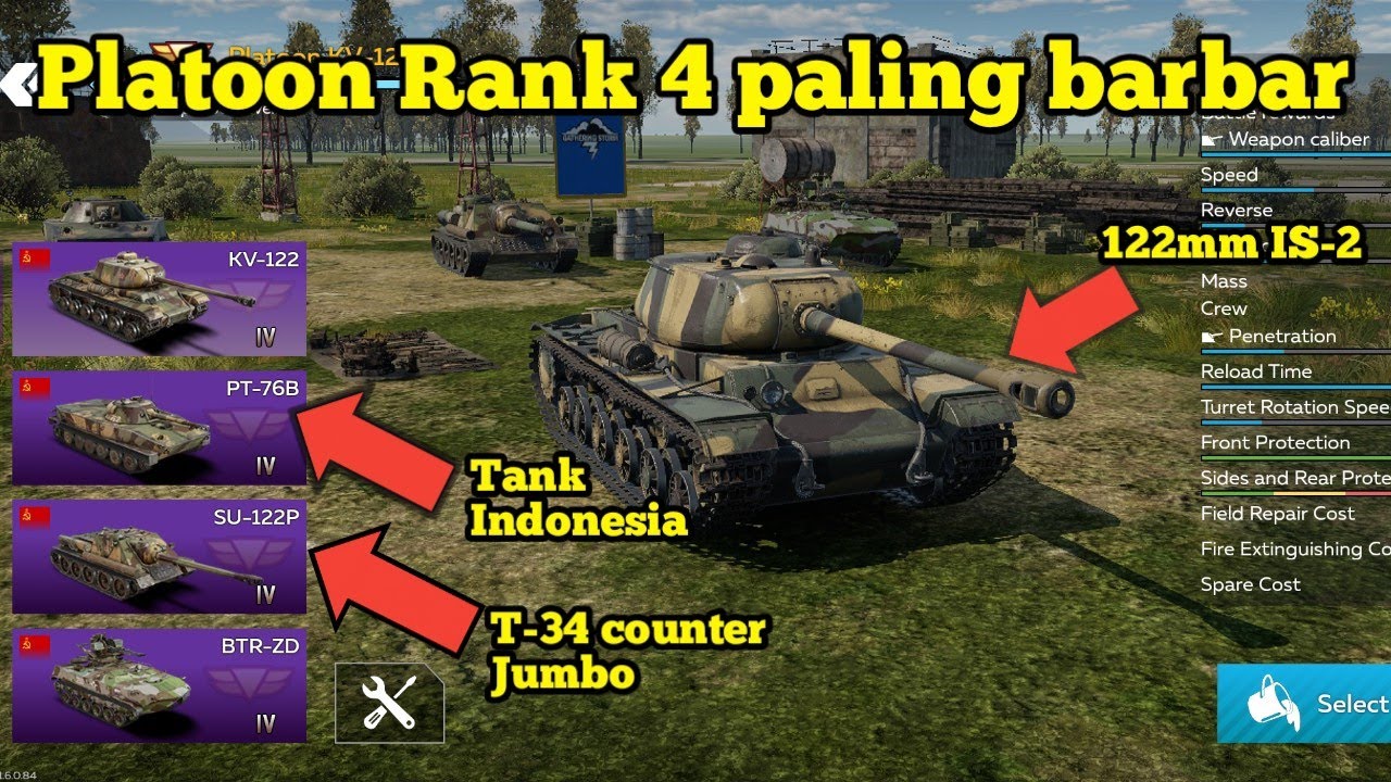 Review Platoon KV-122/ War thunder mobile Indonesia - YouTube