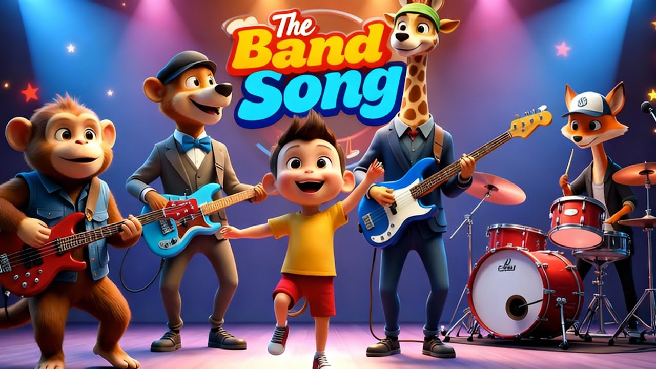 The BAND SONG for Kids! 🥁 Learn the instrumets Nursery Rhymes with ...