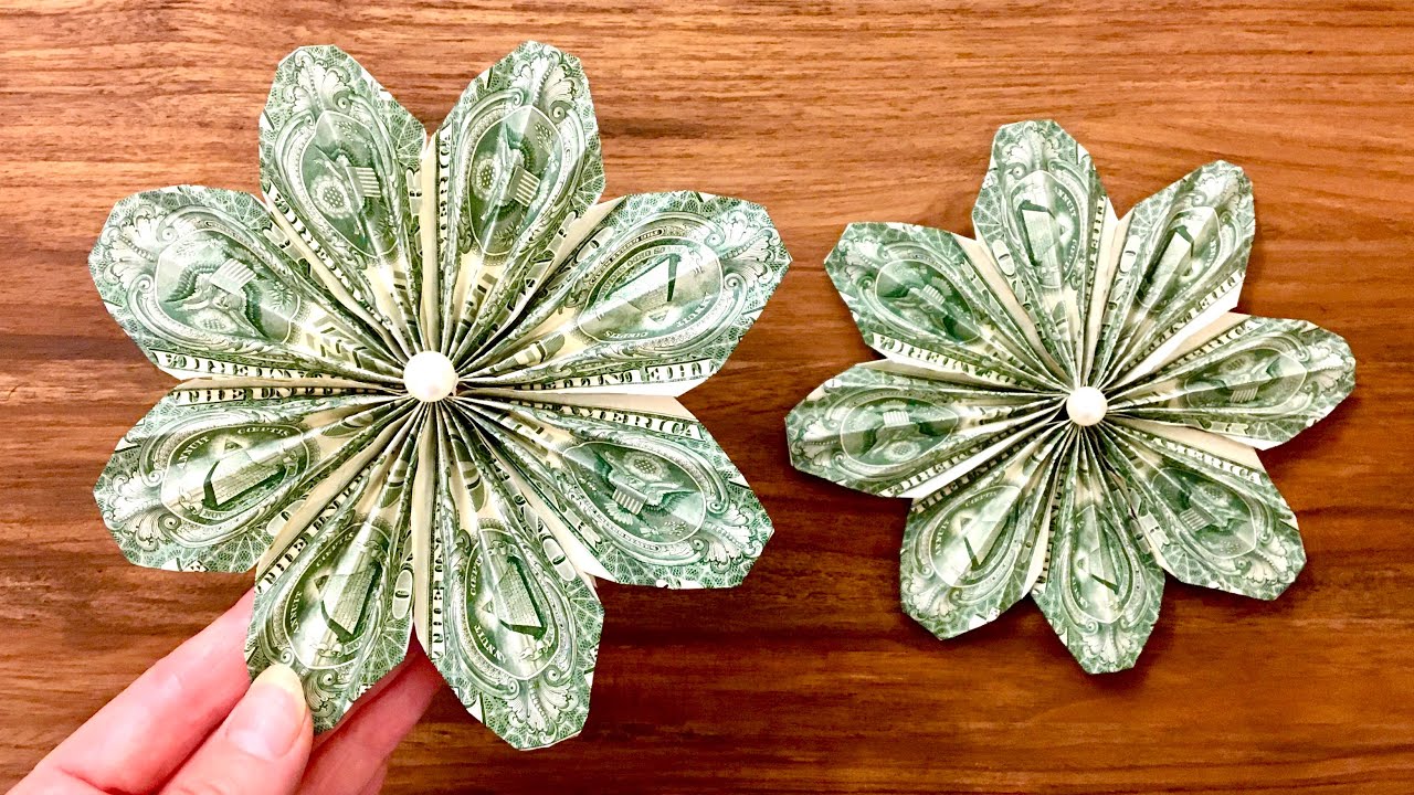 EASY MONEY FLOWER ORIGAMI TUTORIAL - How to make easy money flower out ...