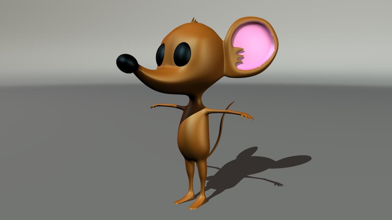 mouse 3d model - maya - YouTube